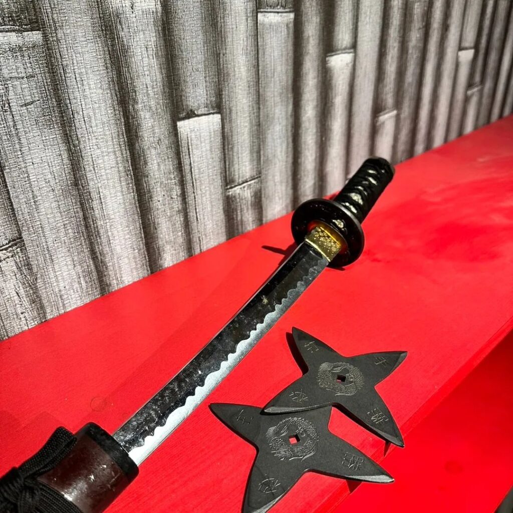 Ninja Weapons Include Shuriken throwing Stars Kunai knives Katana Ninja Weapons Include Shuriken throwing Stars Kunai knives Katana